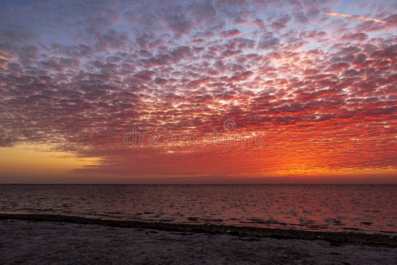 Ocean Gleaming Under the Orange Sunset - Great for Wallpapers Stock ...