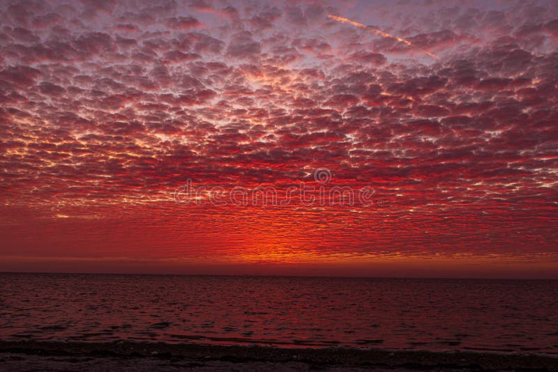 Ocean Gleaming Under the Orange Sunset - Great for Wallpapers Stock ...