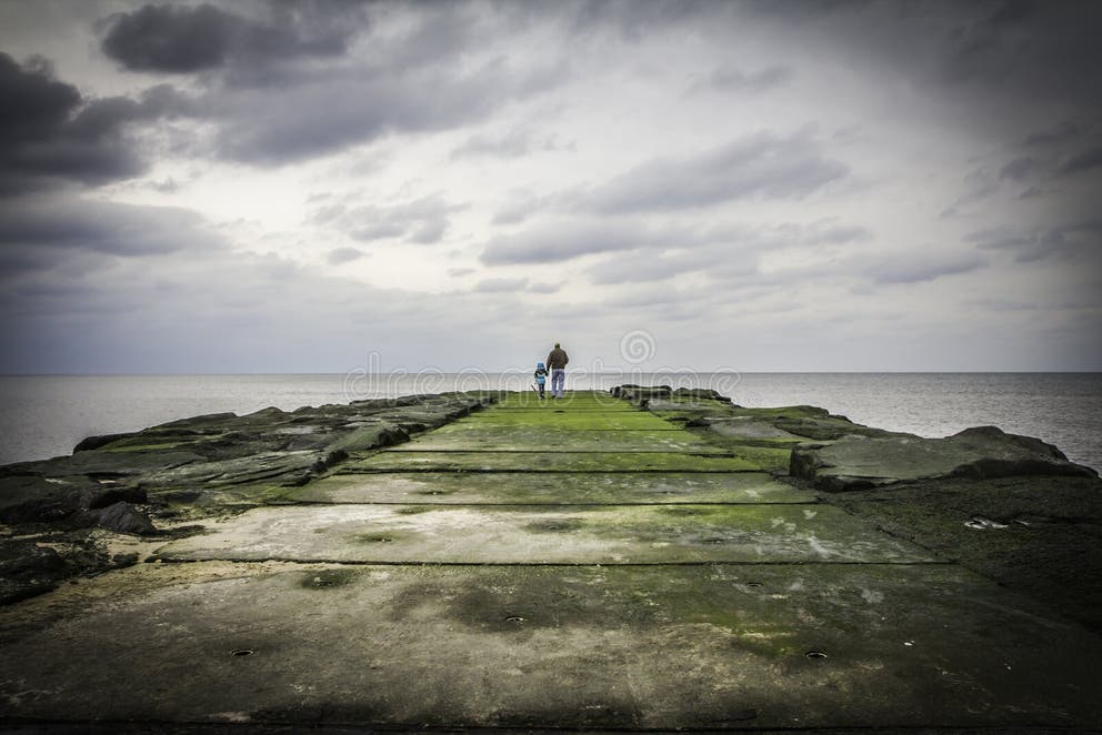 Ocean Grove Jetty stock image. Image of blue, father - 38444221