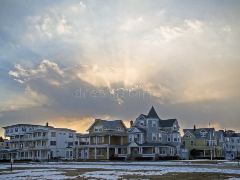 Ocean Grove View stock photo. Image of homes, grove, ocean - 28408770