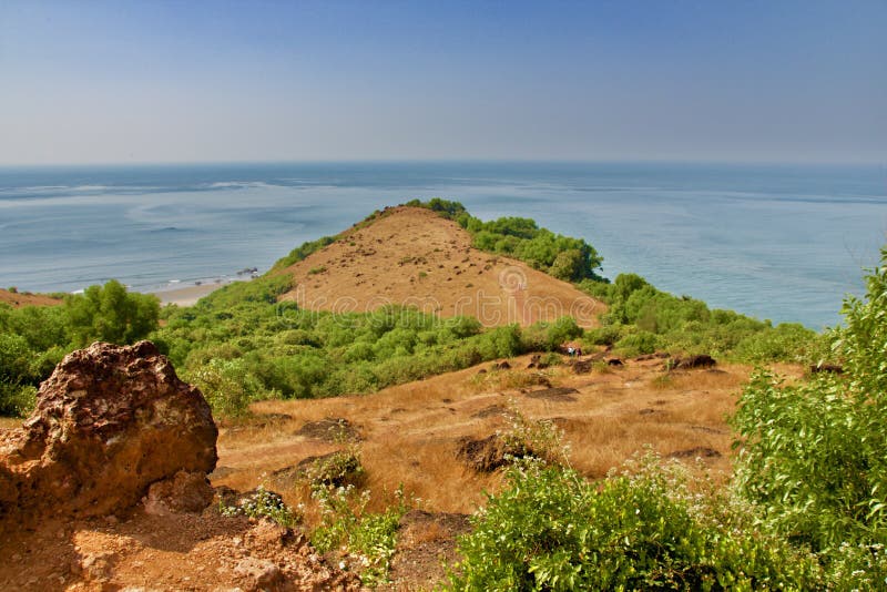 Ocean and Horizon and Cliff Stock Photo - Image of knoll, moutain ...