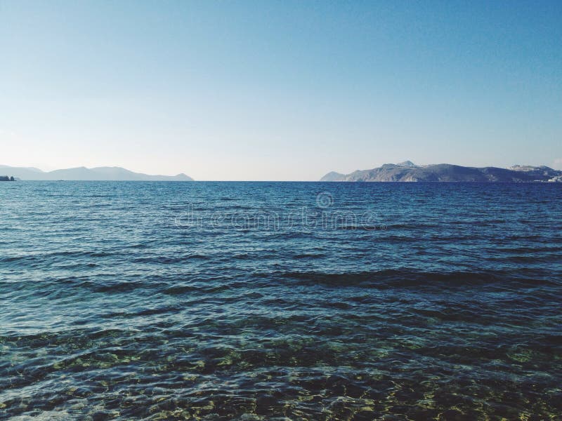 Ocean horizon stock image. Image of horizon, blue, seascape - 44556515