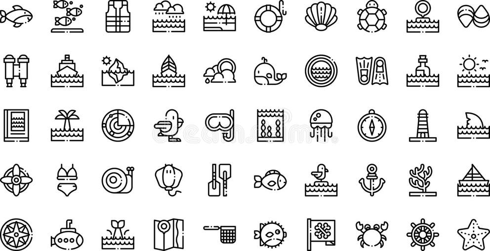 Ocean Icons High-Quality Vector Icons Collection with Editable Stroke ...