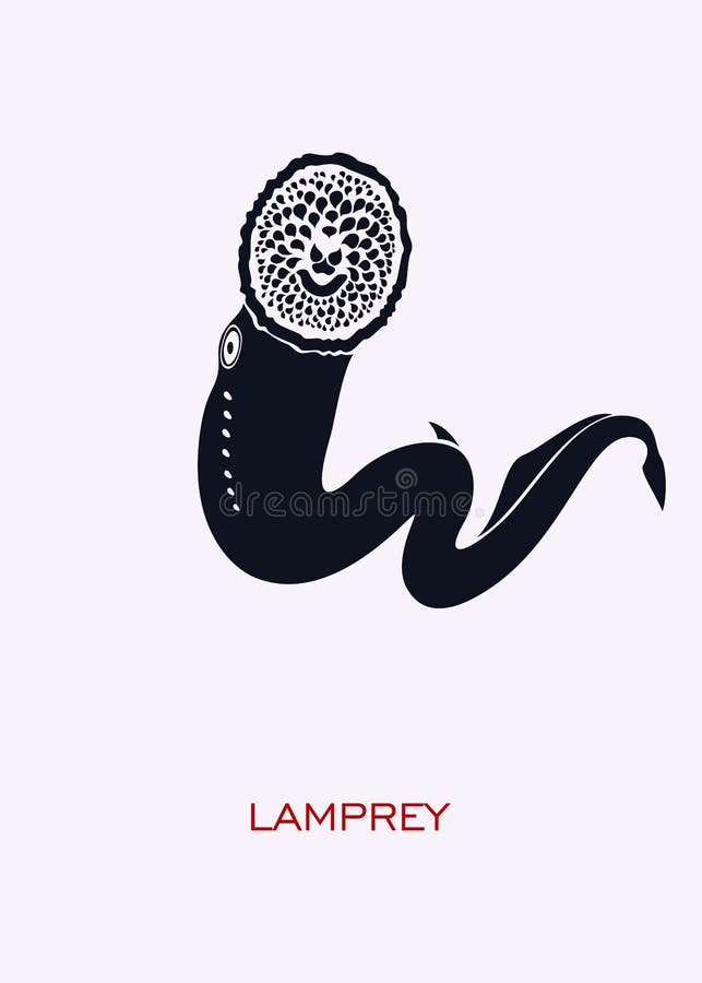 Lamprey, Vector Cartoon Illustration Stock Vector - Illustration of ...