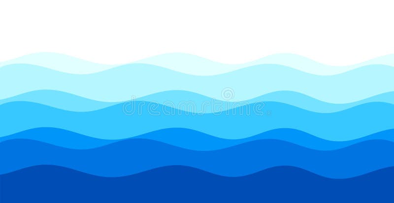 Ocean Inspired Abstract Fluid Wavy Line Blue Banner Design Stock Vector ...