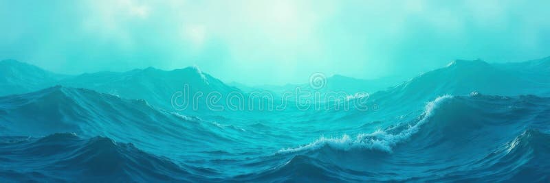 Ocean Inspired Blue Green Ombre, White Highlights, Smooth, Refreshing ...