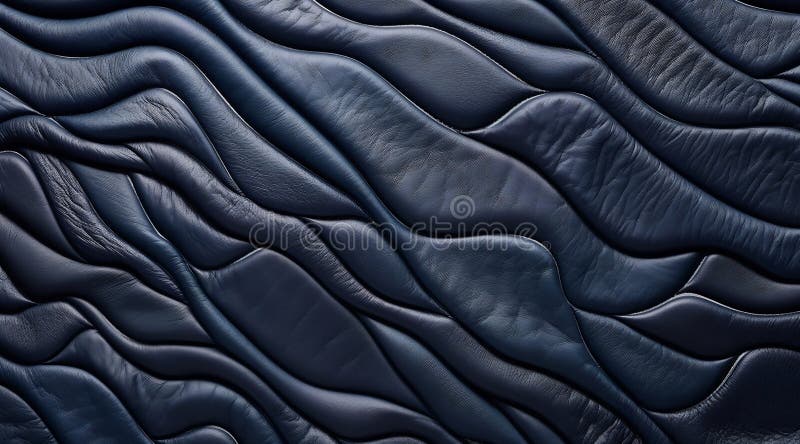 Ocean-Inspired Blue Leather Waves Stock Photo - Image of leather ...