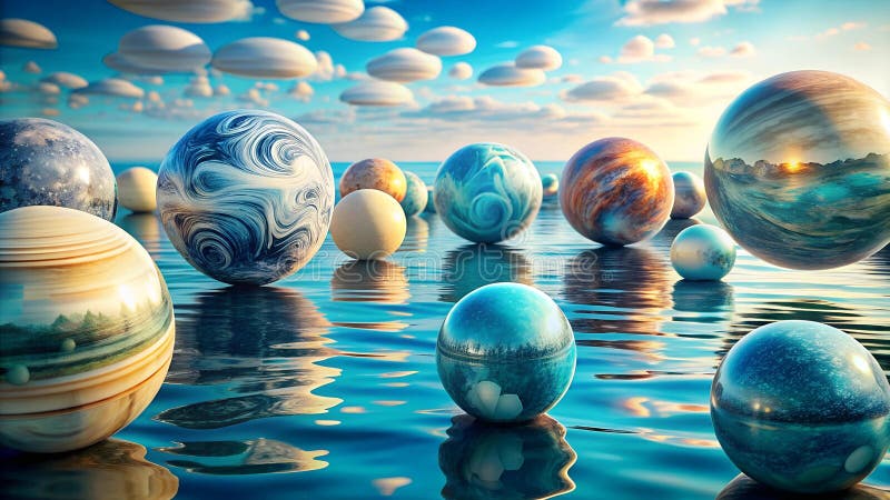 Ocean Inspired Sphere Harmony: a Serene and Tranquil Pattern Generative ...