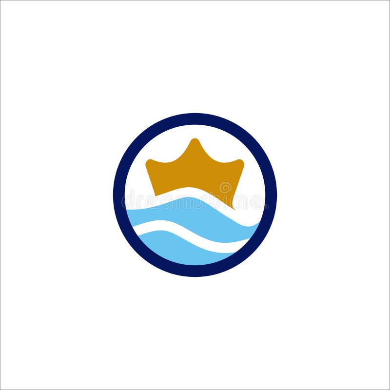 Ocean King Logo Design Element Stock Illustration - Illustration of ...