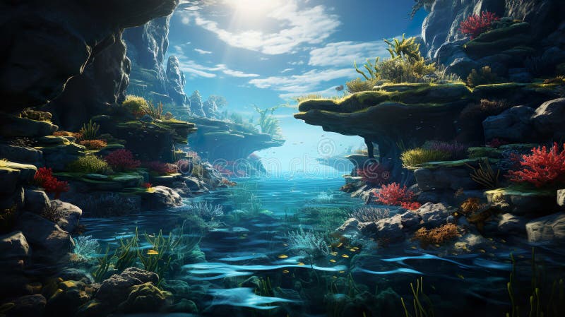 Ocean Kingdom, Mystical,magical Beautiful, Generative AI Stock ...