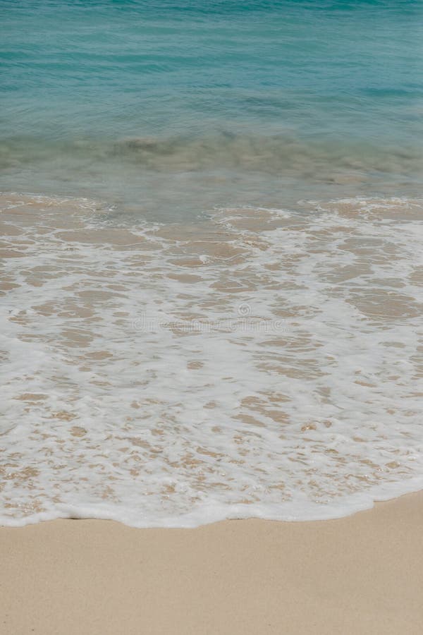 Ocean Landscape. Sand Beach and Water of Blue Ocean Stock Image - Image ...