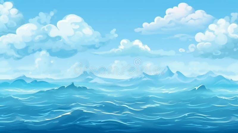 Ocean landscape stock illustration. Illustration of clean - 281369115
