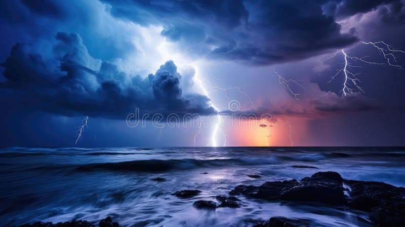 Ocean light flash stock illustration. Illustration of ning - 375047000
