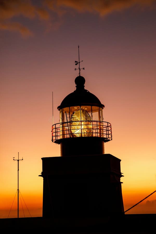 Ocean Lighthouse during the Sunset. Stock Photo - Image of europe ...