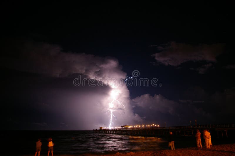 Ocean Lightning stock image. Image of scenic, lauderdale - 52569981