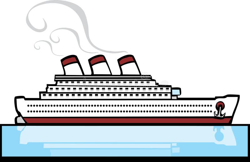 Ocean Liner #3 stock vector. Illustration of vacation - 10008946