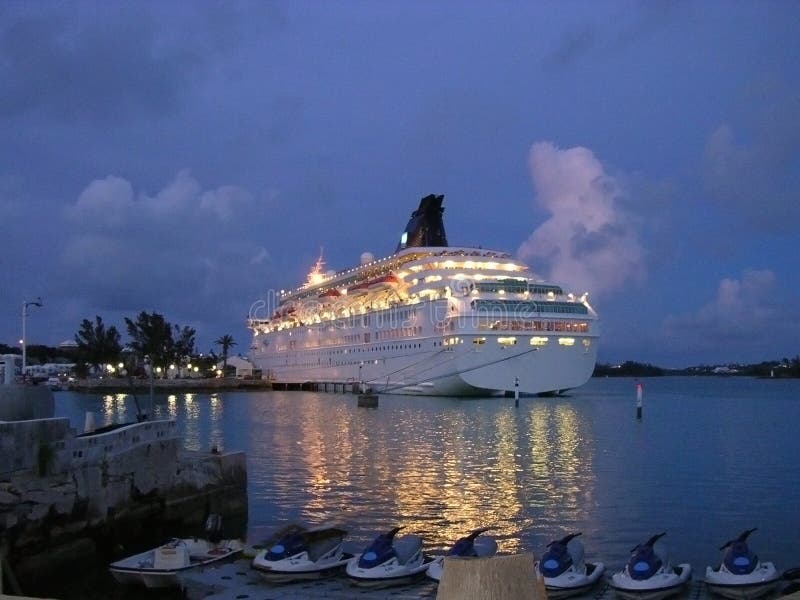 Ocean Liner stock image. Image of bermuda, boat, cruising - 128756903