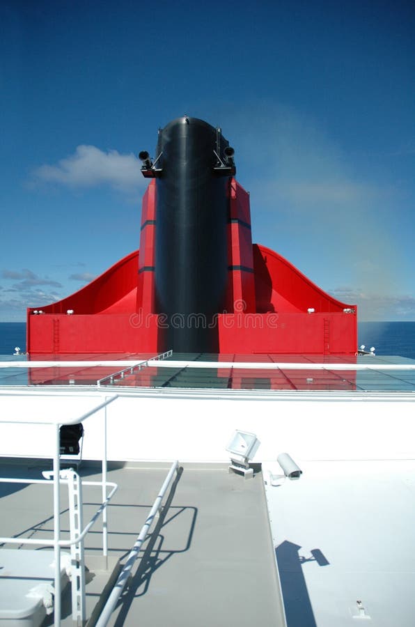 Ocean Liner Funnel stock image. Image of funnel, black - 13603687