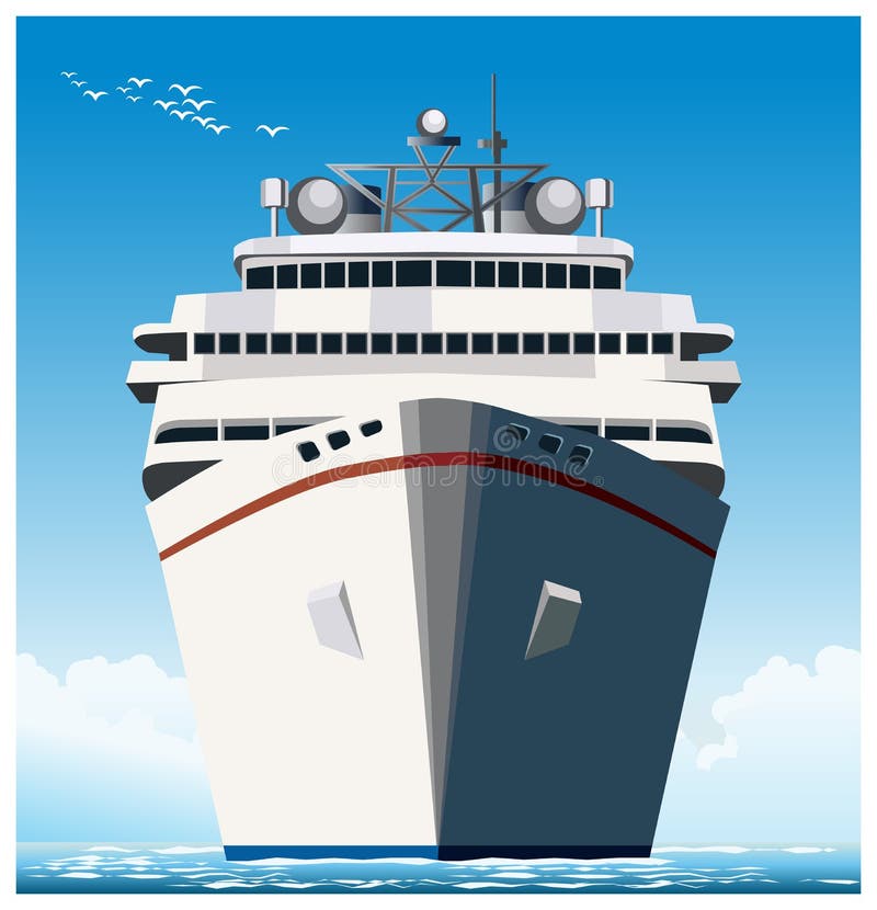 Ocean liner at night stock vector. Illustration of night - 97121827