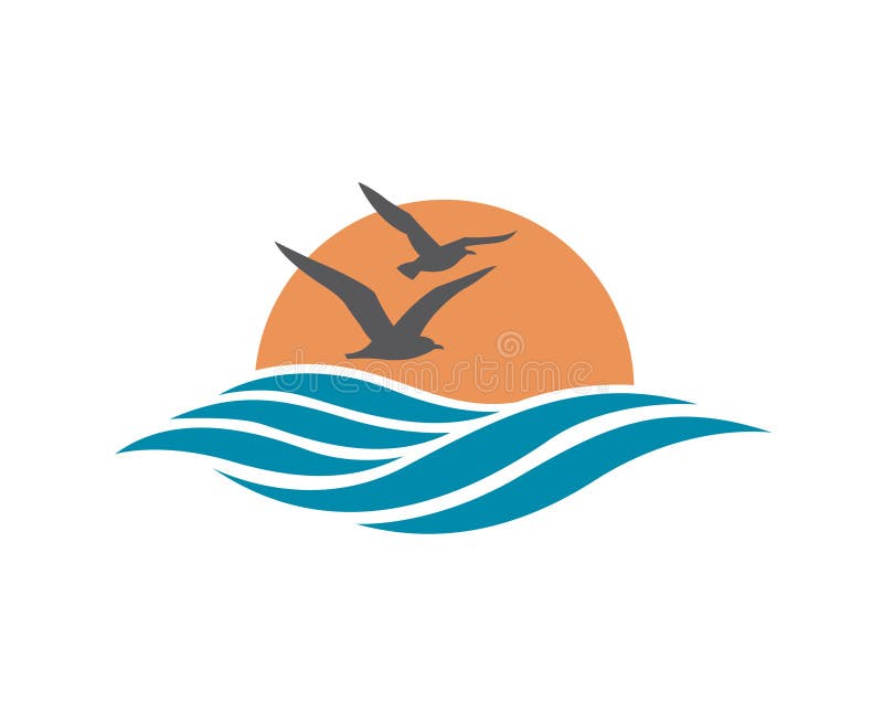 Ocean logo design stock vector. Illustration of rain - 89336091