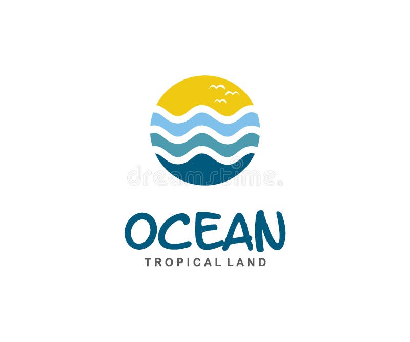 Ocean Logo Design Concept, Park or Travel Logo Template Stock Vector ...