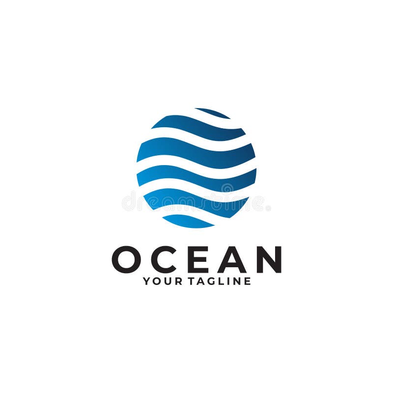 Ocean Logo Vector Design Template Stock Vector - Illustration of liquid ...