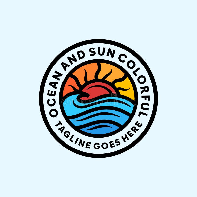 Ocean Logo Symbol Design Illustration Vector Icon Emblem Stock Vector ...