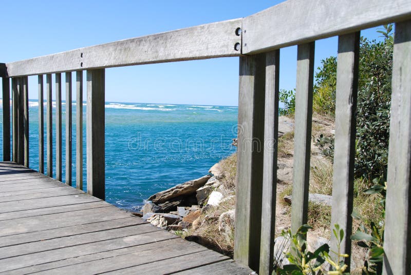 Ocean Lookout stock image. Image of lookout, waves, river - 6983935