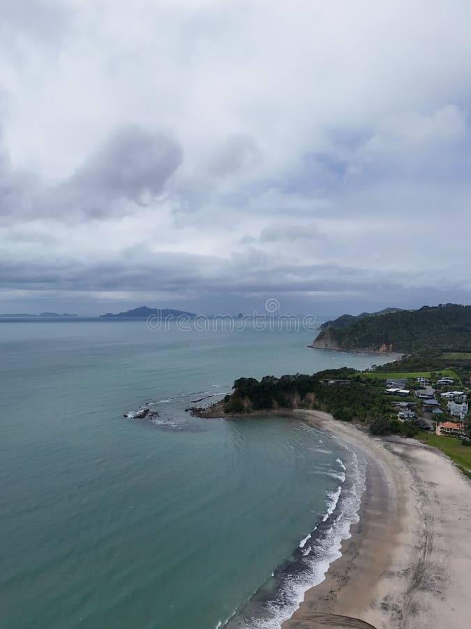 The Ocean with Lots of Water and White Clouds in the Sky Stock Photo ...