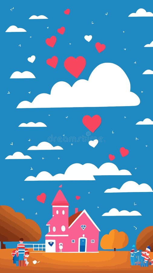 Ocean Love Romantic Scene Illustration Stock Vector - Illustration of ...