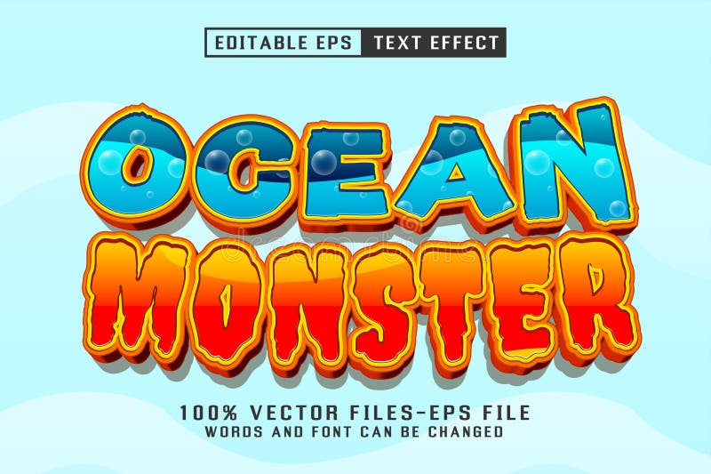 Monster Font Effect Stock Illustrations – 521 Monster Font Effect Stock ...