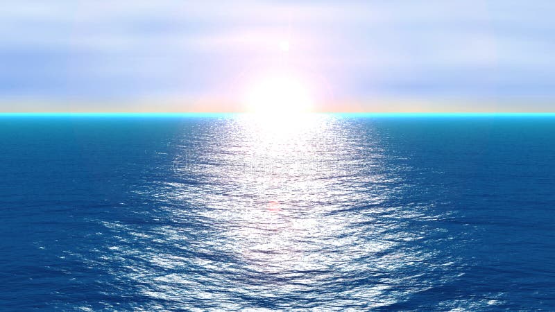 Ocean landscape stock vector. Illustration of drawing - 13159756