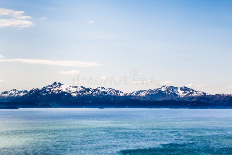 Ocean and Mountains stock photo. Image of snow, deep - 48264110