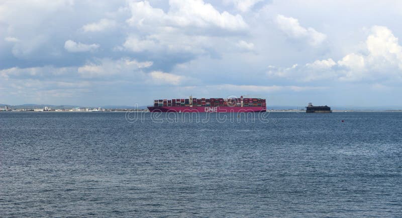 Ocean Network Express, Container Ship Sailing in the Solent Editorial ...
