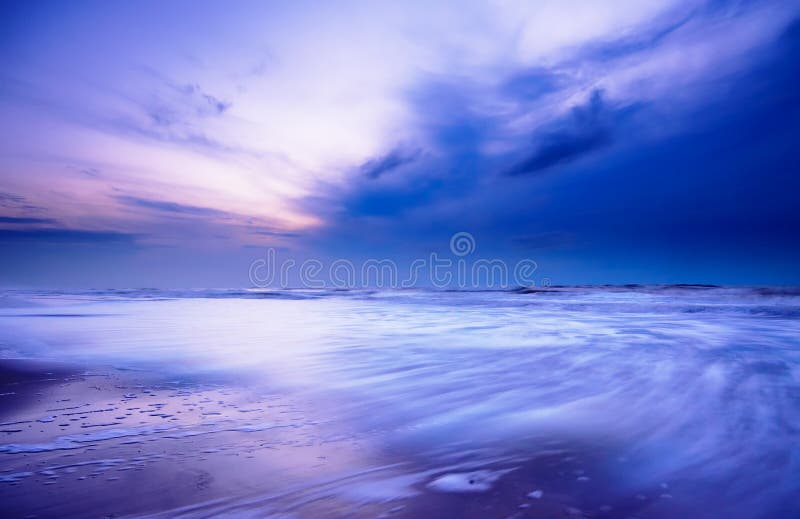 Ocean at night stock image. Image of nature, beach, colorful - 1451683