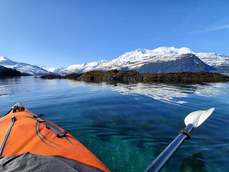 Ocean stock photo. Image of alaska, clear, ocean, kayak - 144650244