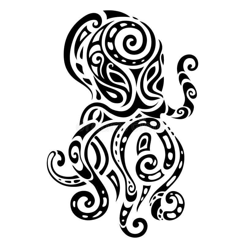Tribal Octopus Tattoo Designs