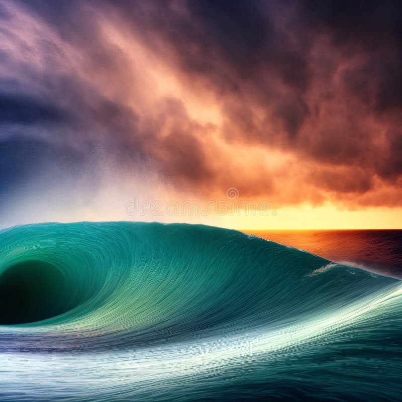 Ocean Opening in Biblical Event of Moses. Opening of the Red Sea. 3D ...