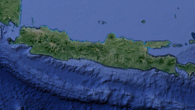 Ocean Pacific Island Water Shore Map Coast View Java Stock Footage ...