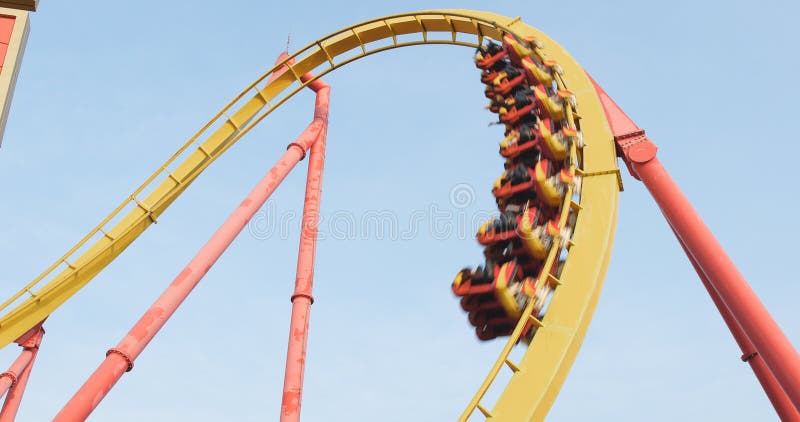 Ocean Park, Hong Kong, 09 December 2017:- Roller Coaster in Amusement ...