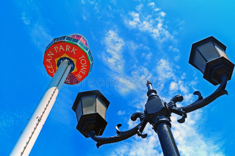 Ocean Park Tower Retro Lamps Stock Photos - Free & Royalty-Free Stock ...