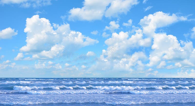 Rays Clouds Blue Sky Ocean stock photo. Image of suns - 49478510
