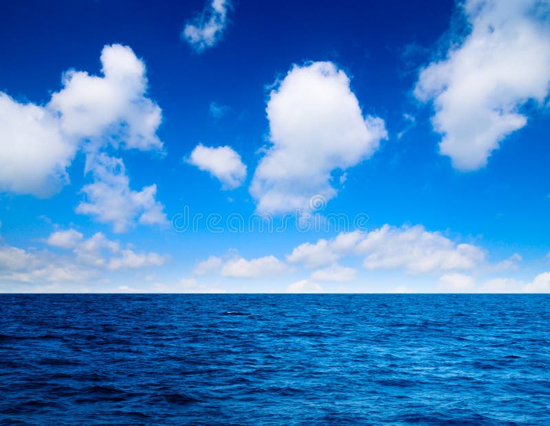 Tropical Ocean with Blue Sky with Vibrant Colors Stock Image - Image of ...