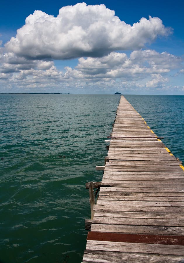 Ocean Pier stock photo. Image of lonely, malaysia, peaceful - 17366476