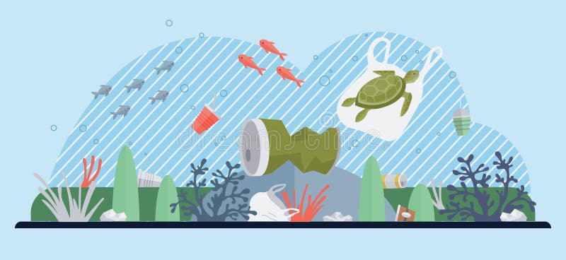 Ocean Pollution. Pollution Seas with Harmful Toxins Endangers Marine ...