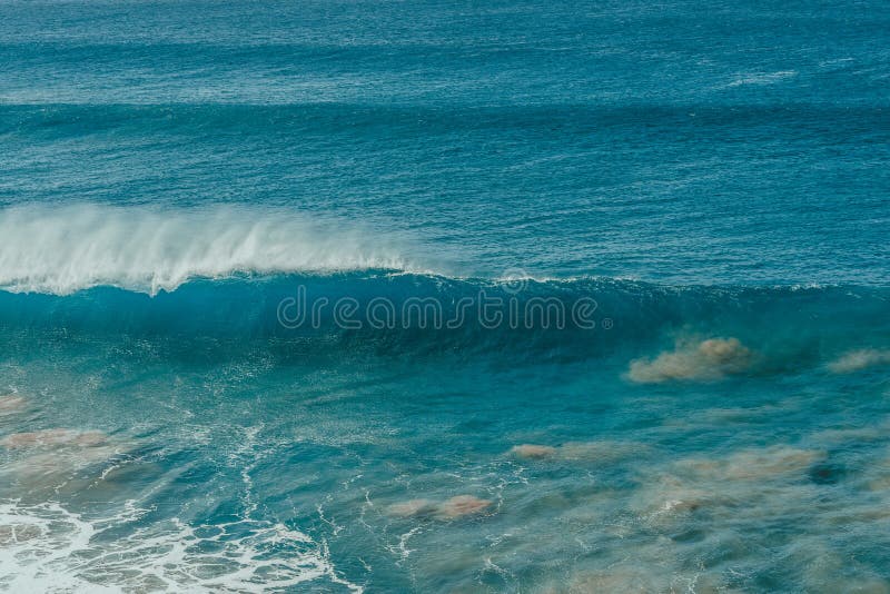 Ocean Poster. Wave and Sand Stock Image - Image of resort, holiday ...