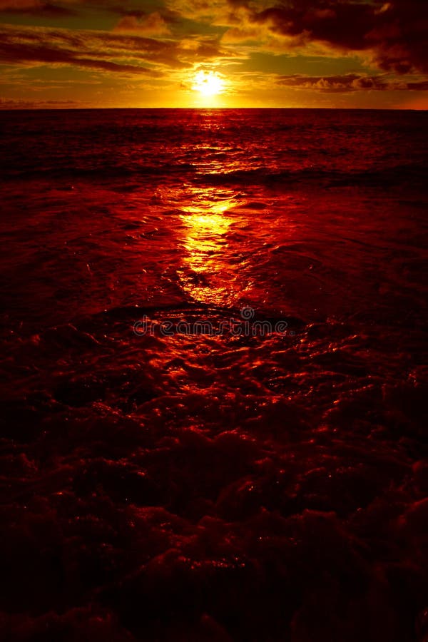 Red Ocean Sunset