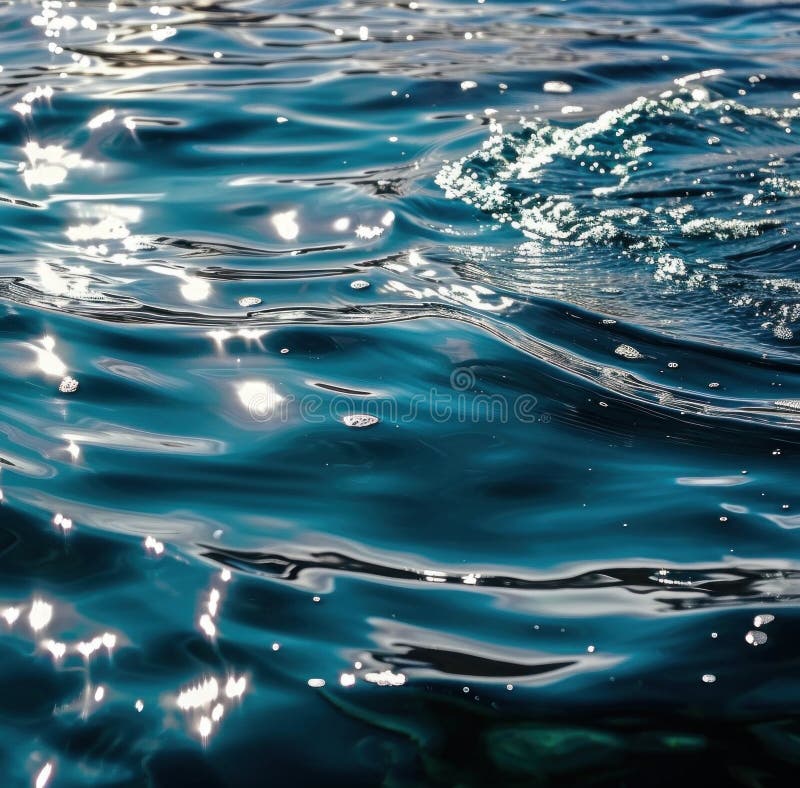 Ocean Reflections in Water at Daylight Stock Image - Image of waves ...