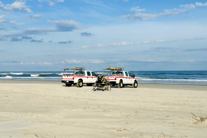 Ocean rescue trucks stock image. Image of shore, lifesaver - 26549857