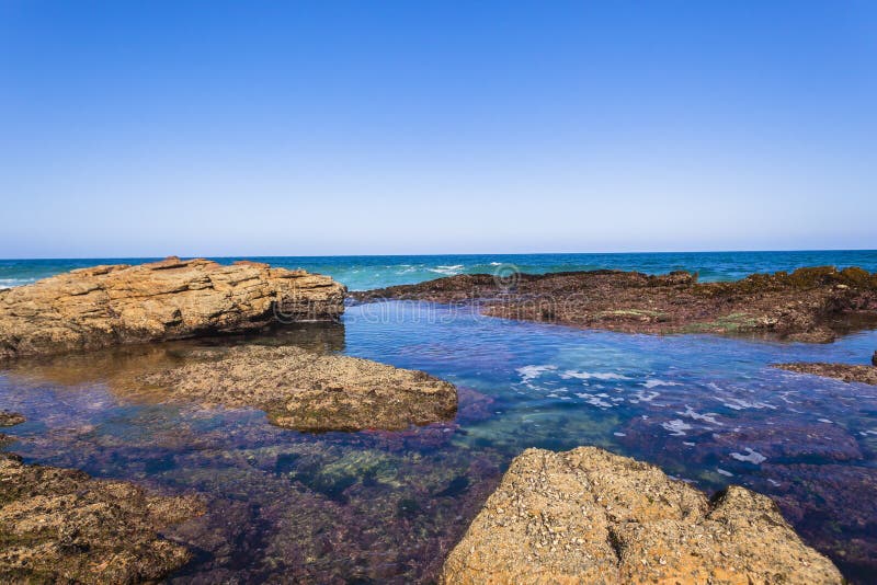 Ocean Rocky Pool stock image. Image of nature, white - 60868287